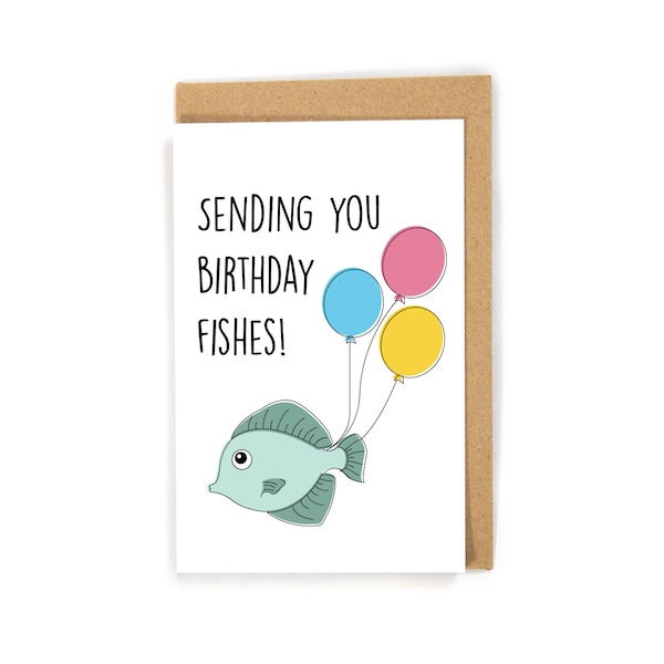 Fish Birthday Card - Etsy