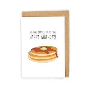 Funny Birthday Card, Pancake Birthday Card, Cute Birthday Card, Pun ...