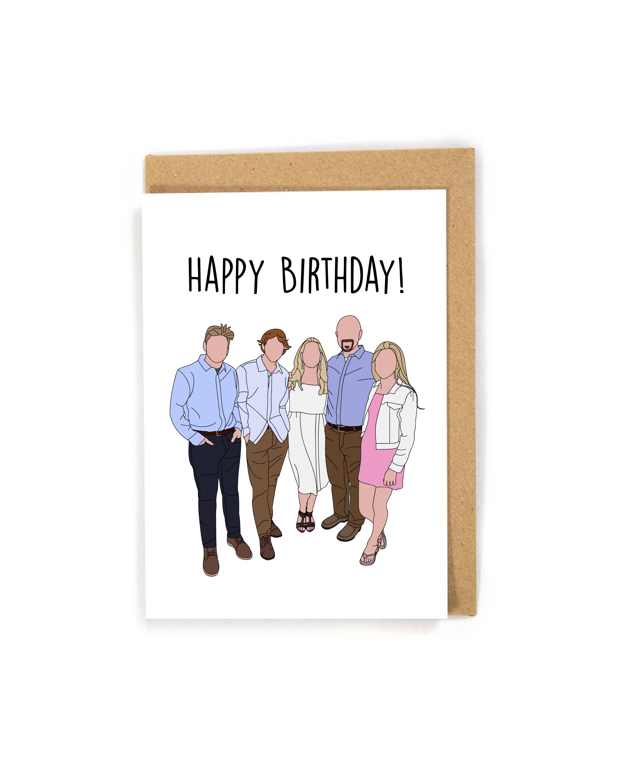 Faceless Portrait Birthday Card Custom Birthday Card Custom - Etsy