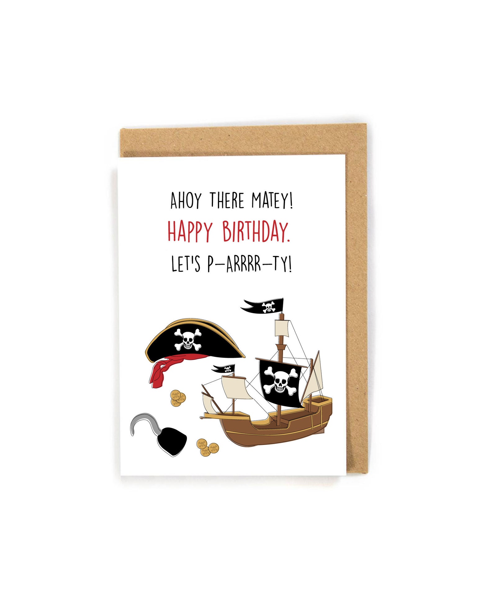 Pirate Birthday Card Birthday Card for Boy Kids Birthday - Etsy