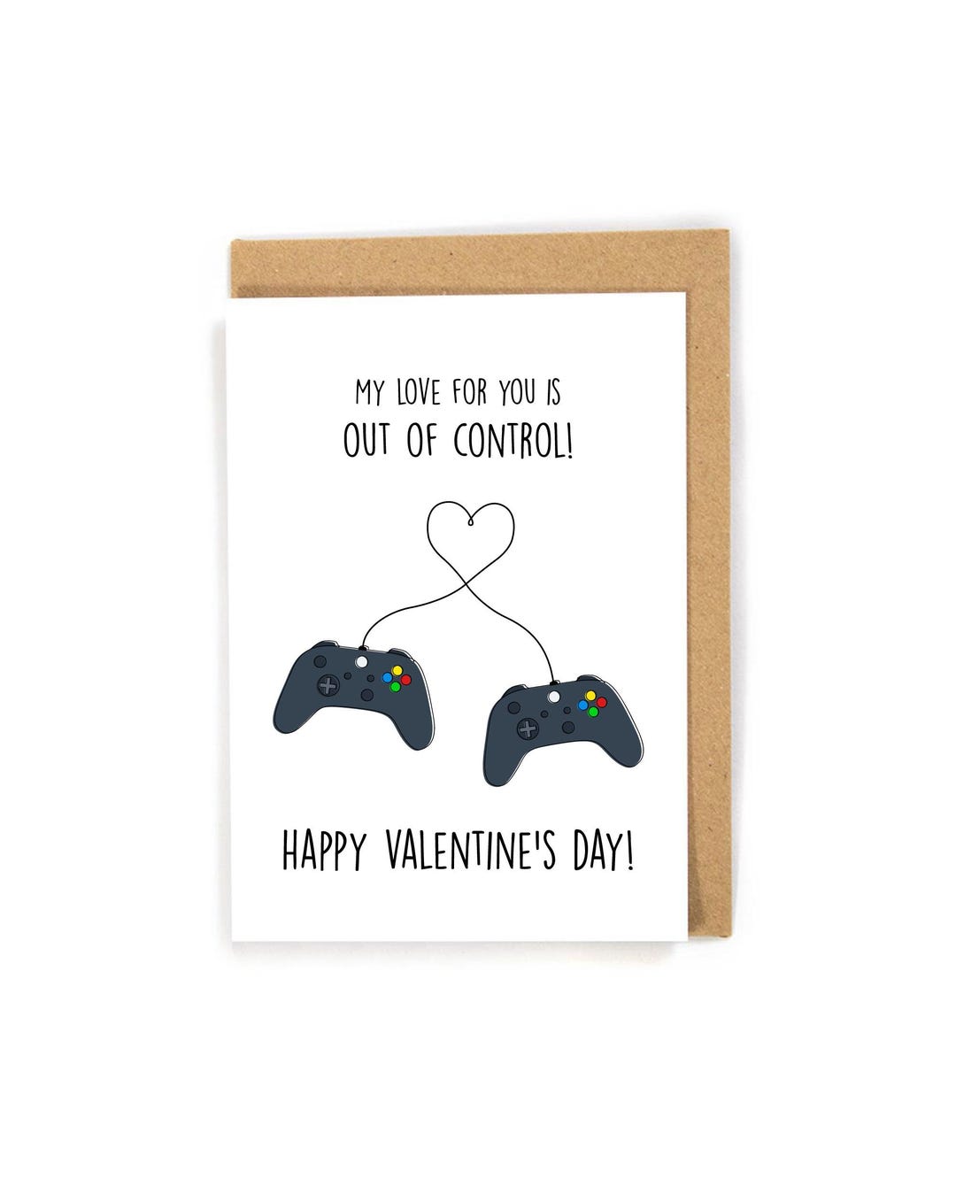Gamer Valentines Day Card, Video Game Valentines Day Card, Valentines ...