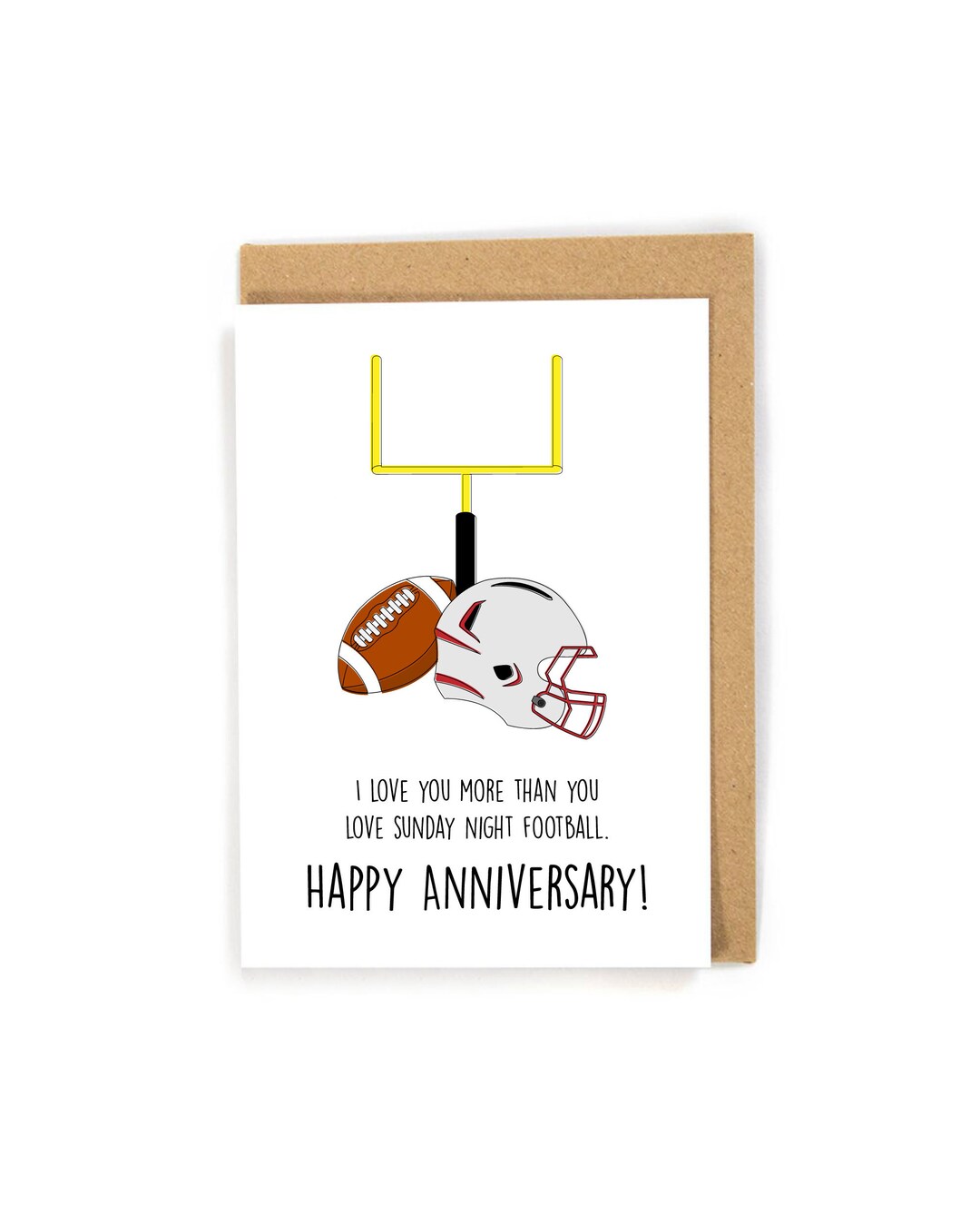 Football Anniversary Card, Funny Anniversary Card, Cute Anniversary ...