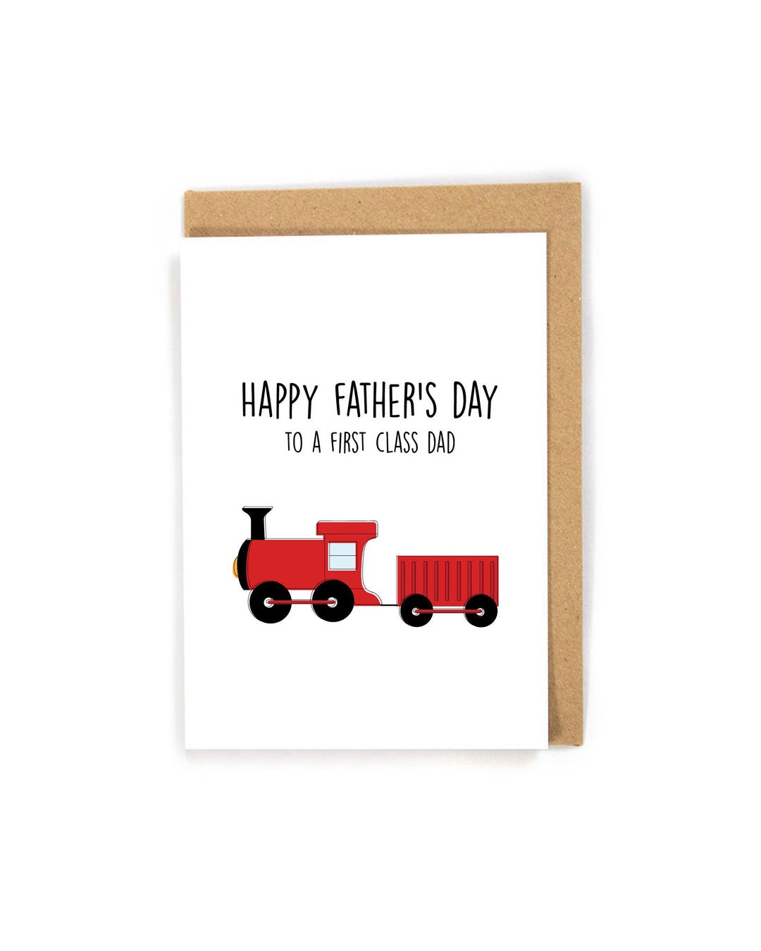 Train Father's Day Card, Father's Day Card for Dad, Cute Father's Day ...