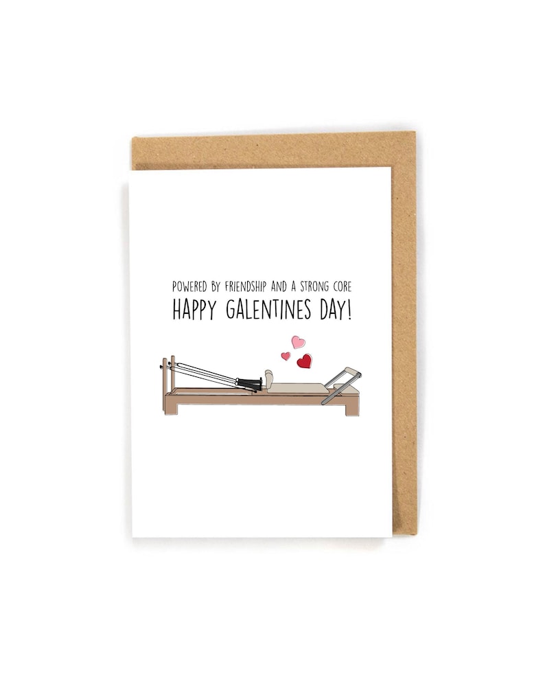 Cute Pilates Galentine's Day Card, Happy Galentine's Day Card ...