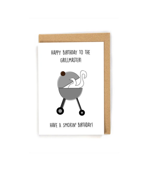 Grill Birthday Card Funny Birthday Card Happy Birthday Card | Etsy