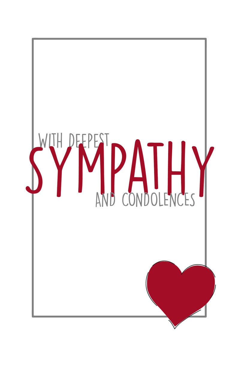Sympathy card Simple Condolence Card custom sympathy card | Etsy