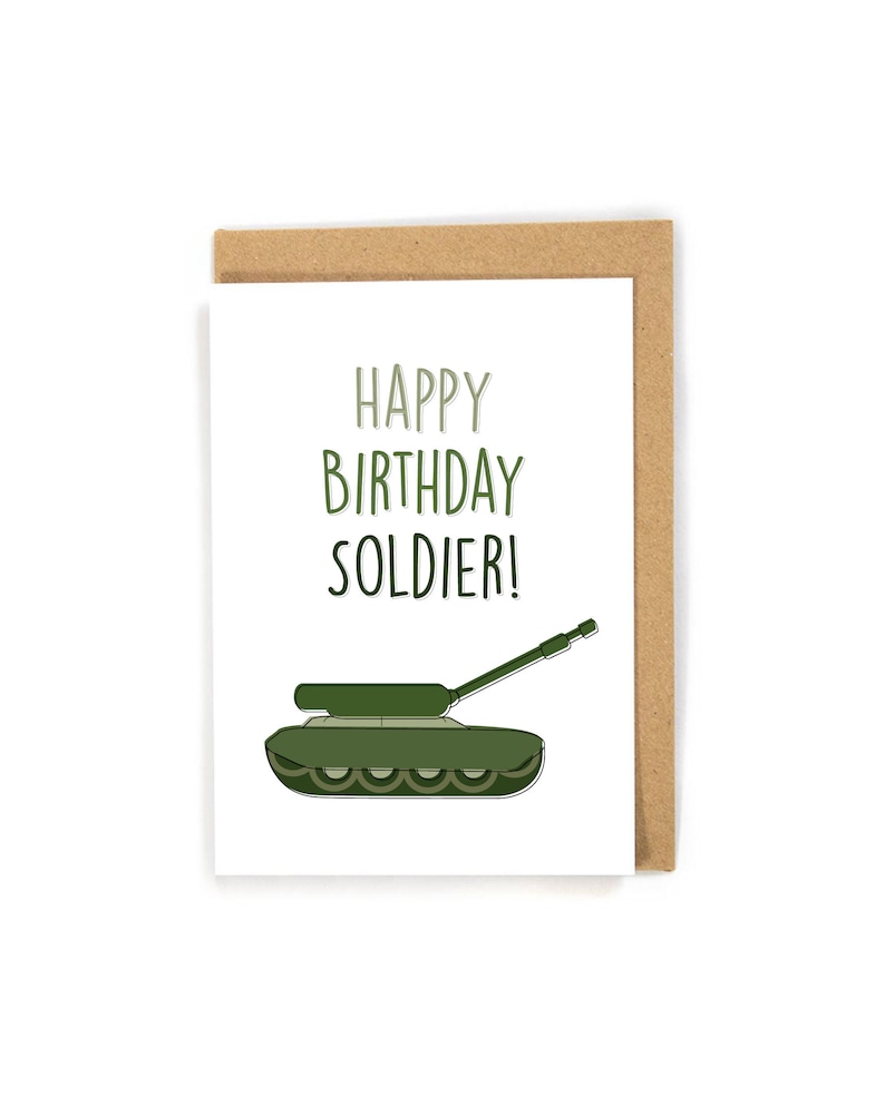 Army Birthday Card, Soldier Birthday Card, Military Birthday Card ...