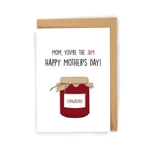 Cute Mothers Day Card, Jam Mothers Day Card, Sweet Mothers Day Card ...