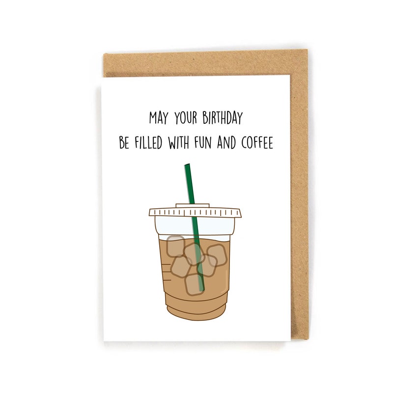 Coffee Birthday Card - Etsy