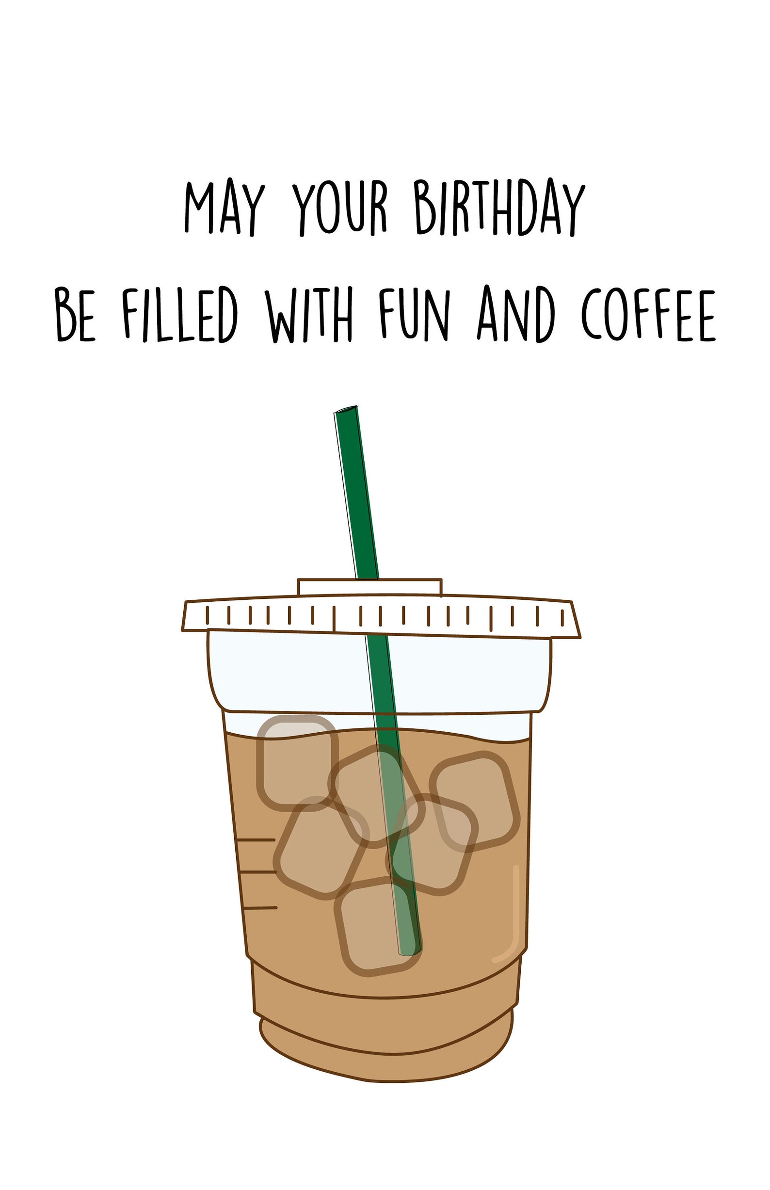 Coffee Birthday Card Birthday Card for Coffee Lover - Etsy