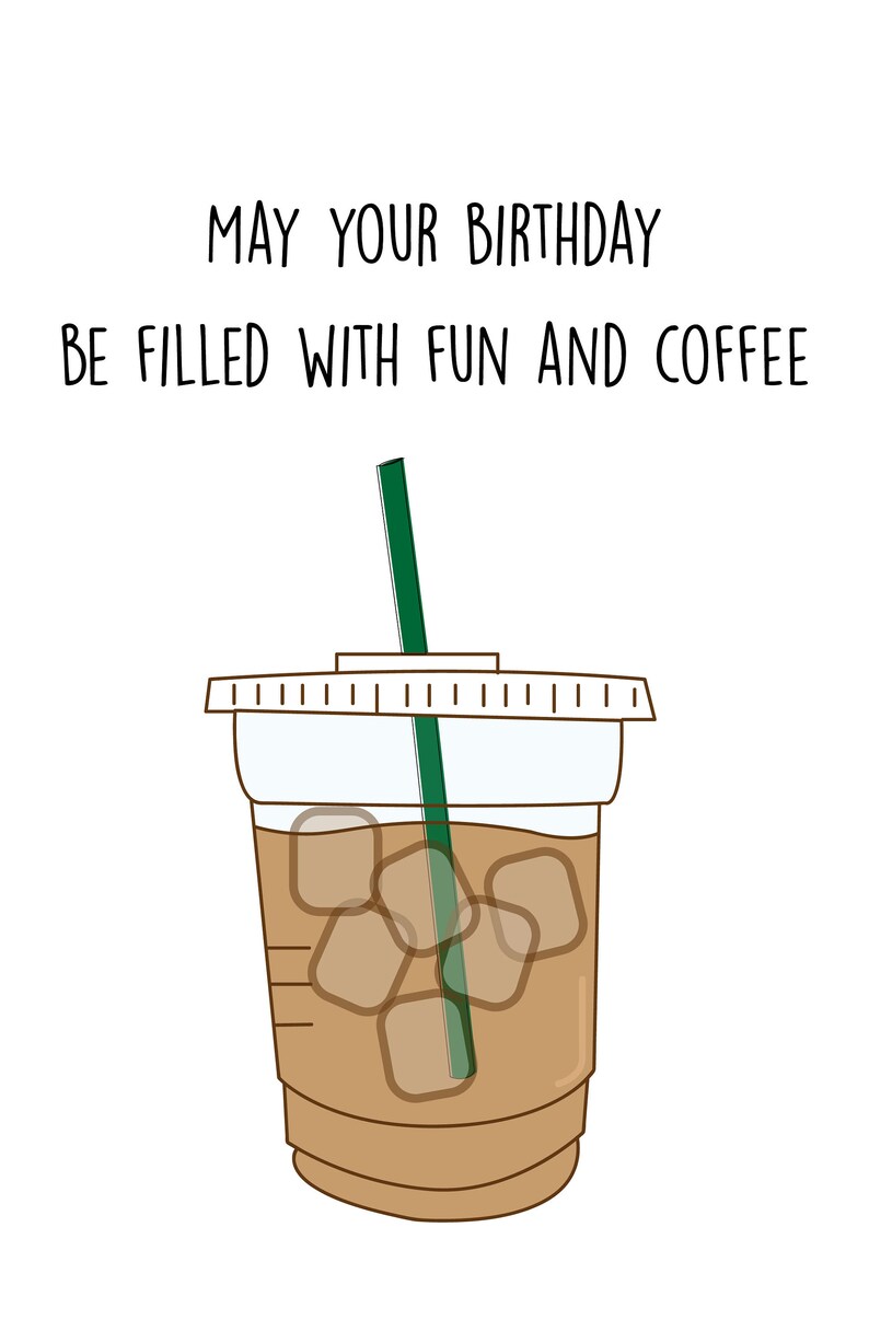 Coffee Birthday Card Birthday Card for Coffee Lover | Etsy