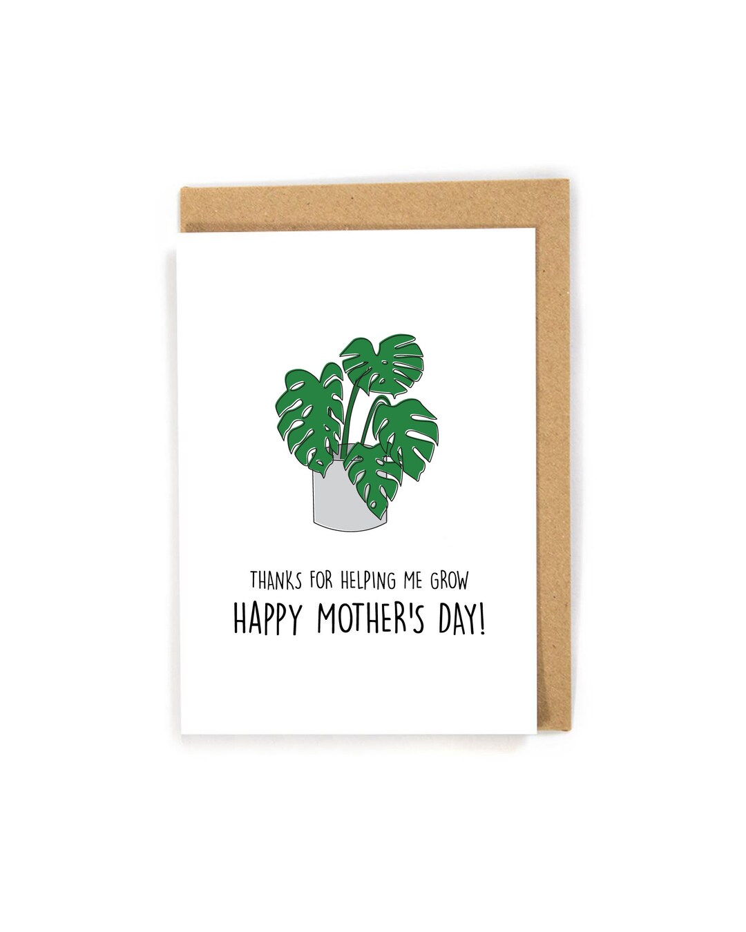 Plant Mother's Day Card, Thanks for Helping Me Grow Mother's Day Card ...
