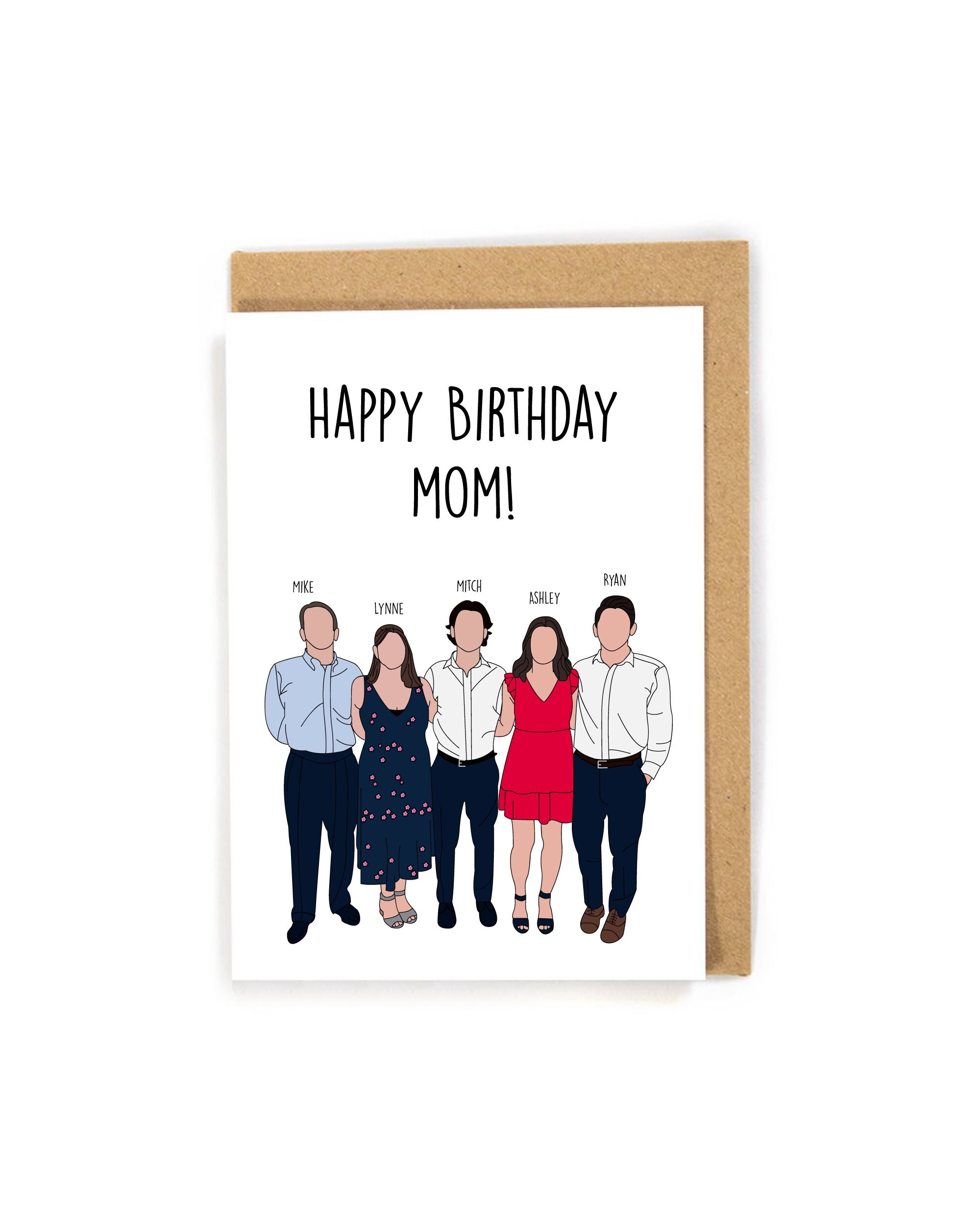 Faceless Portrait Birthday Card Custom Birthday Card Custom - Etsy ...