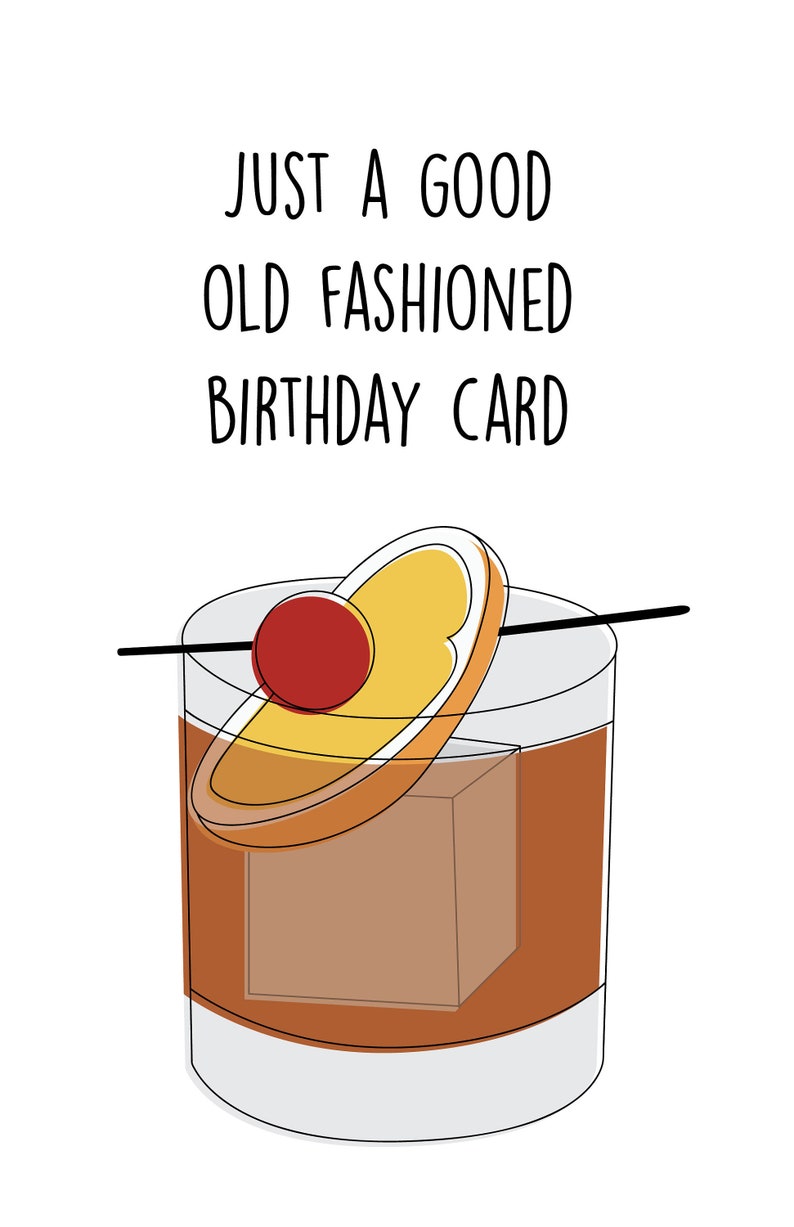 Old Fashion Birthday Card Funny Birthday Card Birthday Card - Etsy