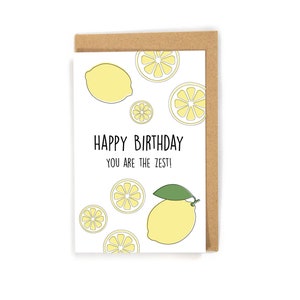 Lemon Birthday Card, Funny Birthday Card, Cute Birthday Card, Pun ...