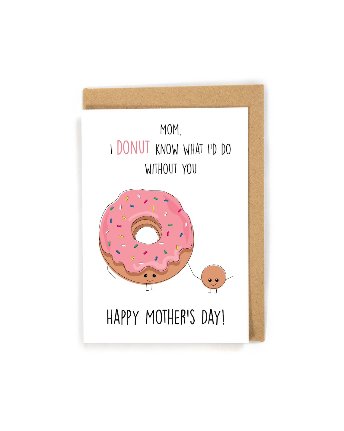 Mother's Day Card Donut Mother's Day Card Cute - Etsy