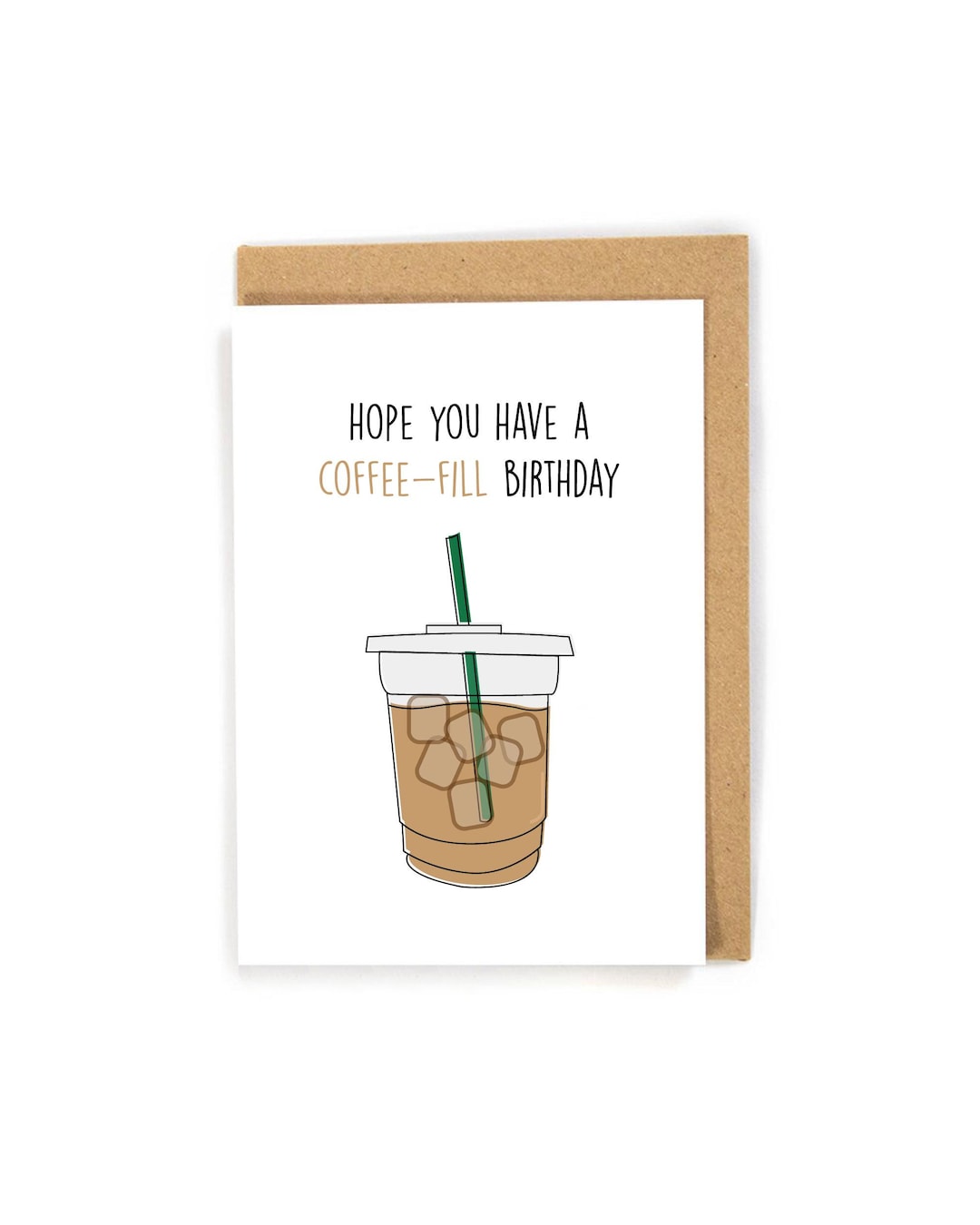 Coffee Birthday Card, Birthday Card for Coffee Lover, Starbucks Lover ...