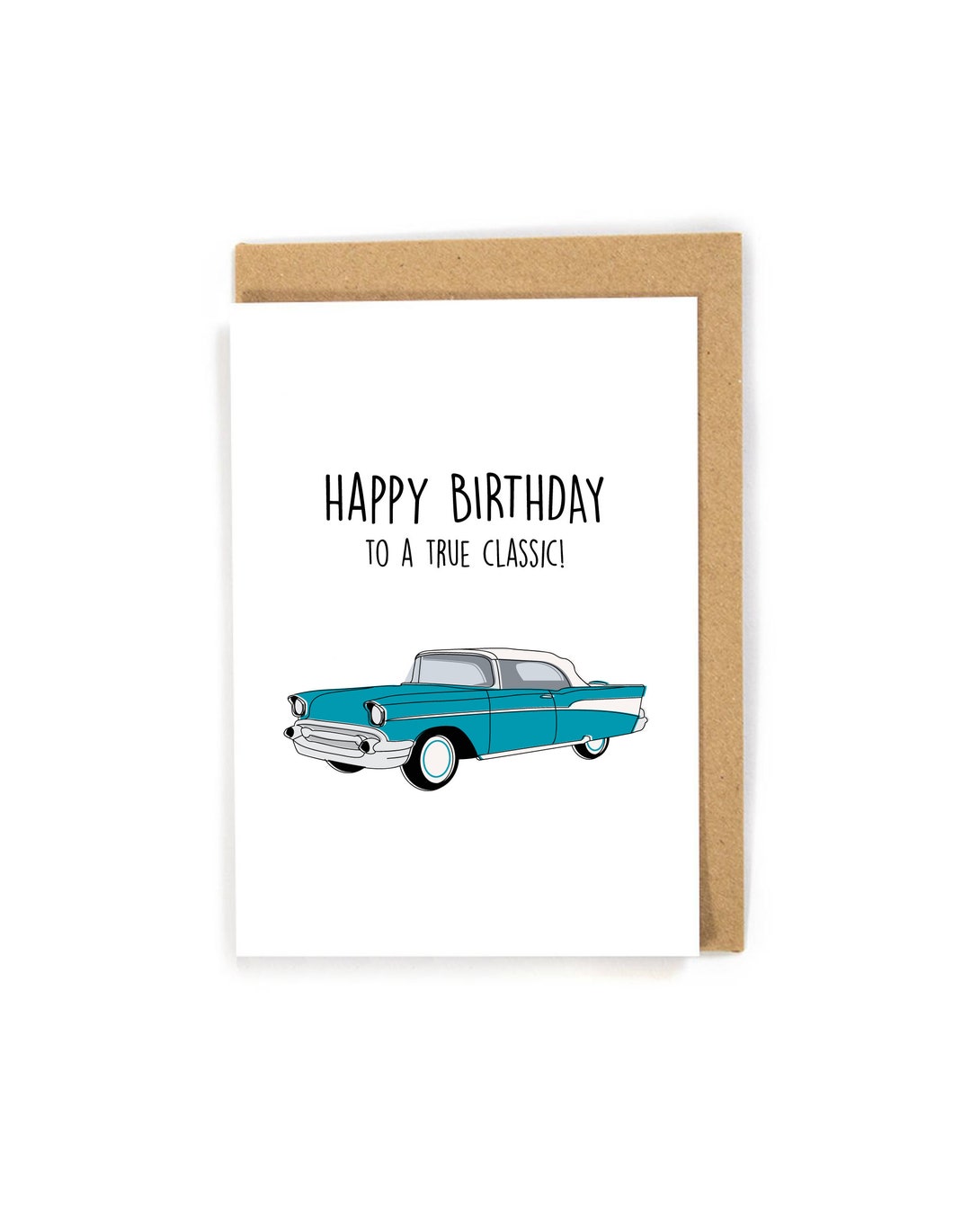 Classic Car Birthday Card, Funny Birthday Card, Unique Birthday Card ...