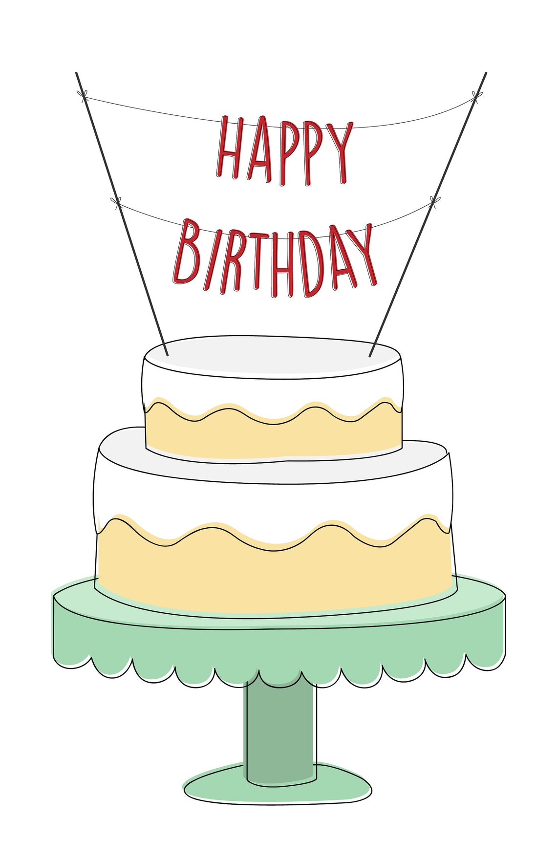 Generic Birthday Card Cute Birthday Card Simple Birthday | Etsy