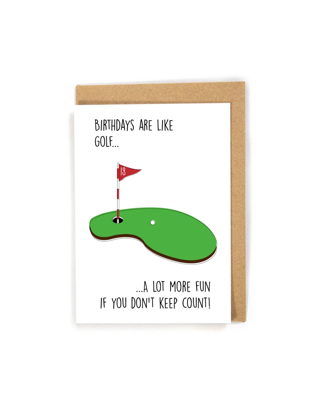 Golf Birthday Card, Happy Birthday Card, Birthday Card for Golf Lover ...
