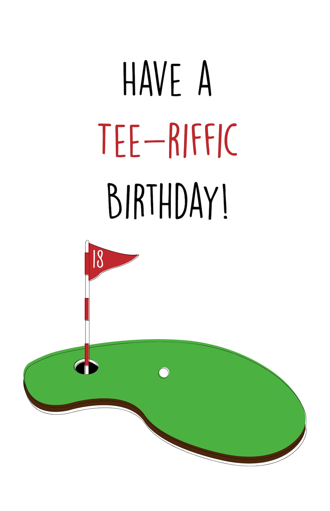 Golf Birthday Card Happy Birthday Card Birthday Card for | Etsy