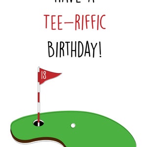 Golf Birthday Card Happy Birthday Card Birthday Card for | Etsy