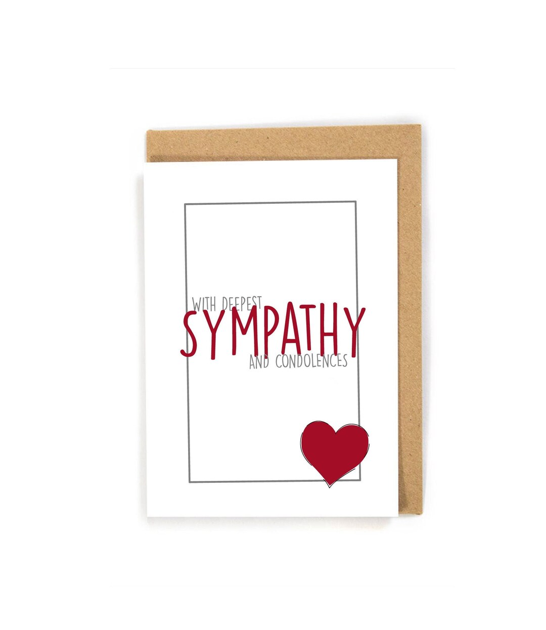 Sympathy Card, Simple Condolence Card, Custom Sympathy Card, - Sympathy ...