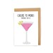 Martini Birthday Card, Cosmo Birthday Card, Birthday Card, Alcohol ...