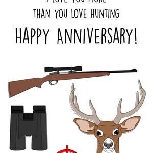 Hunting Anniversary Card Anniversary Card for Hunter Redneck | Etsy