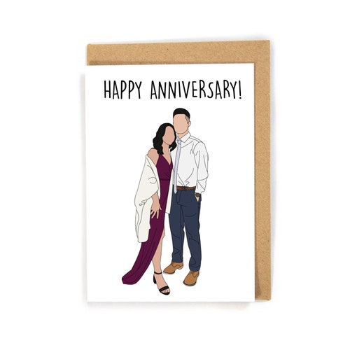 Faceless Portrait Birthday Card Custom Birthday Card Custom - Etsy ...