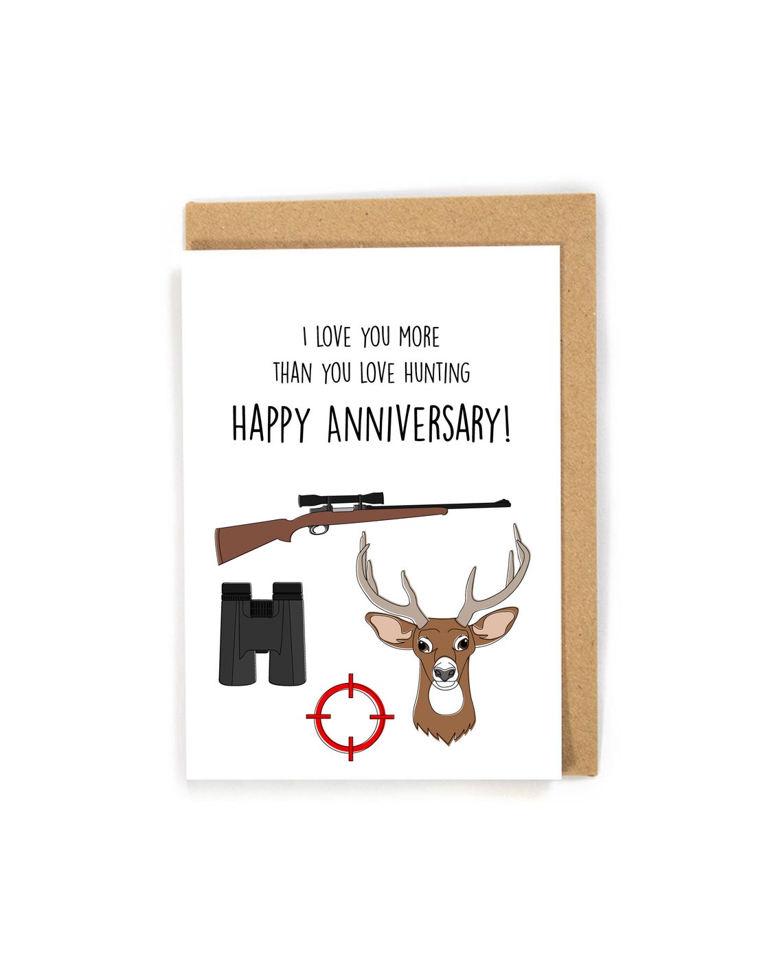 Hunting Anniversary Card Anniversary Card for Hunter Redneck | Etsy