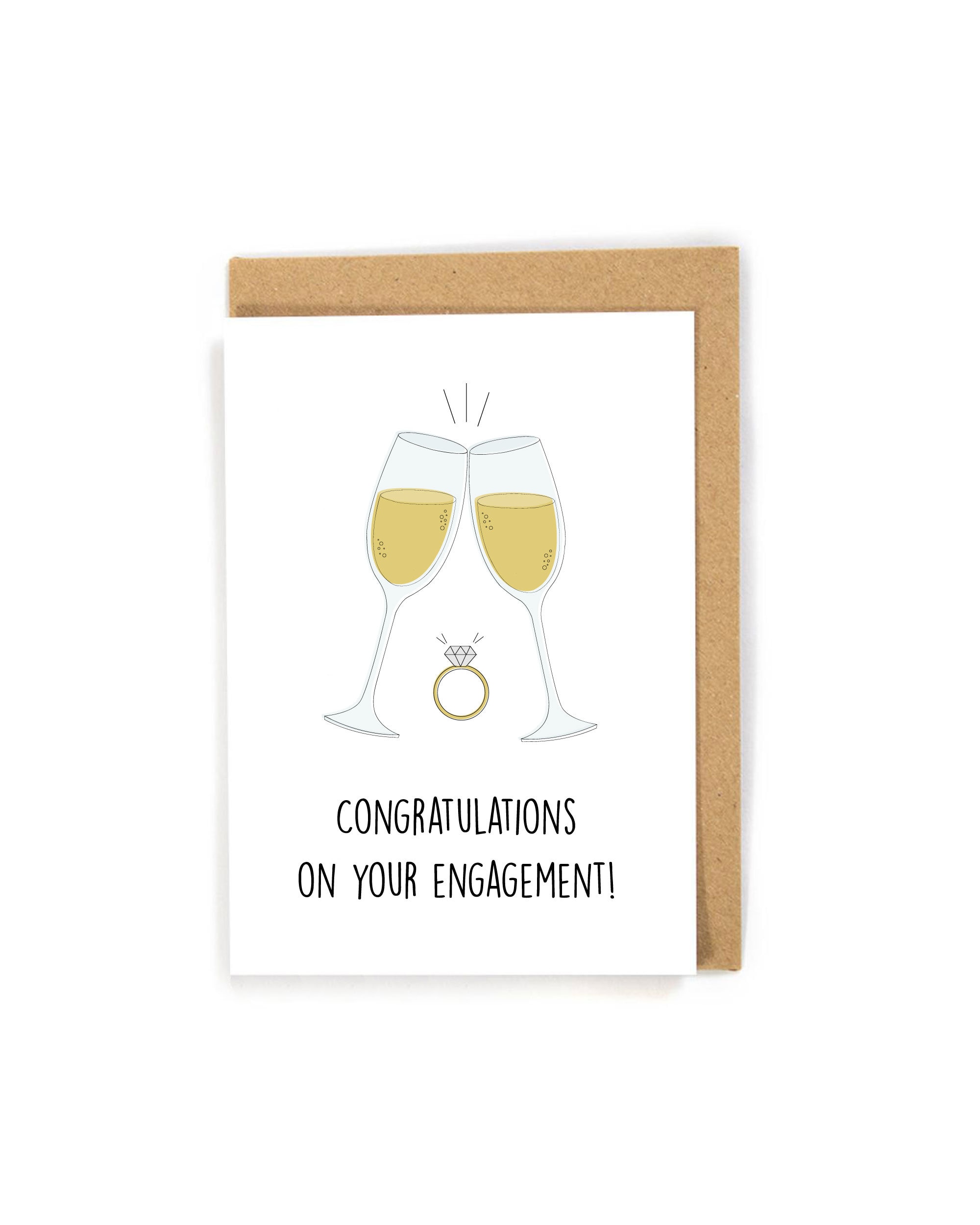 Engagement Card Congratulations on Your Engagement Card - Etsy