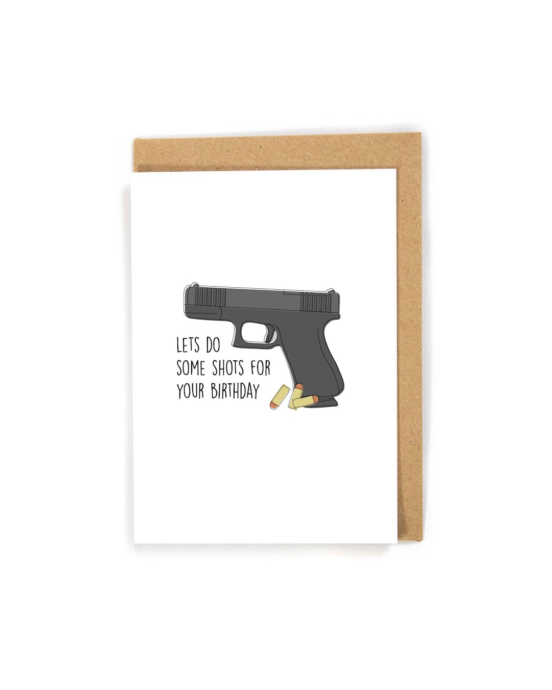 Gun Birthday Card, Firearm Birthday Card, Birthday Card for Him, Pun ...