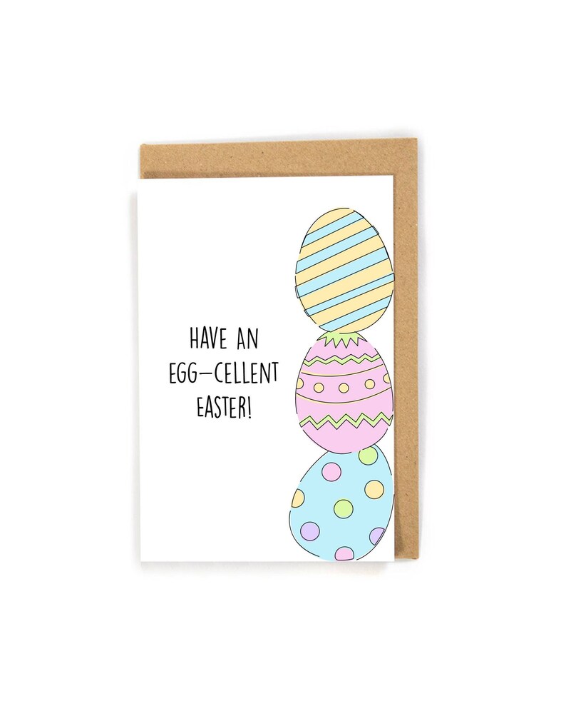Easter Card, Happy Easter Card, Easter Egg Card, Easter Card for Family ...