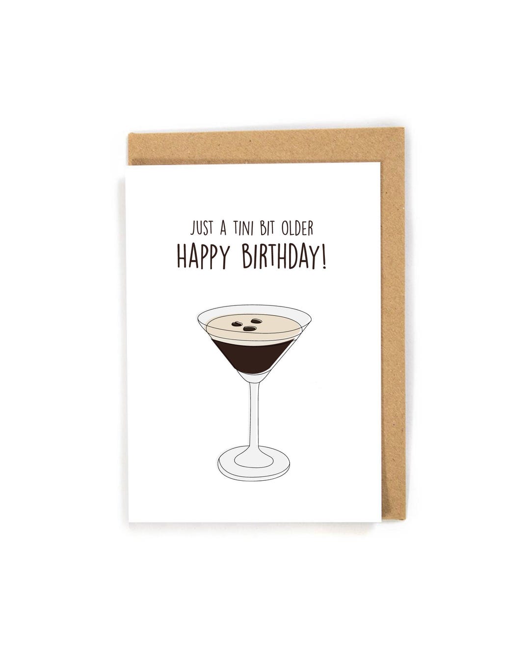 Espresso Martini Card, Cute Martini Birthday Card for Friend, Pun ...