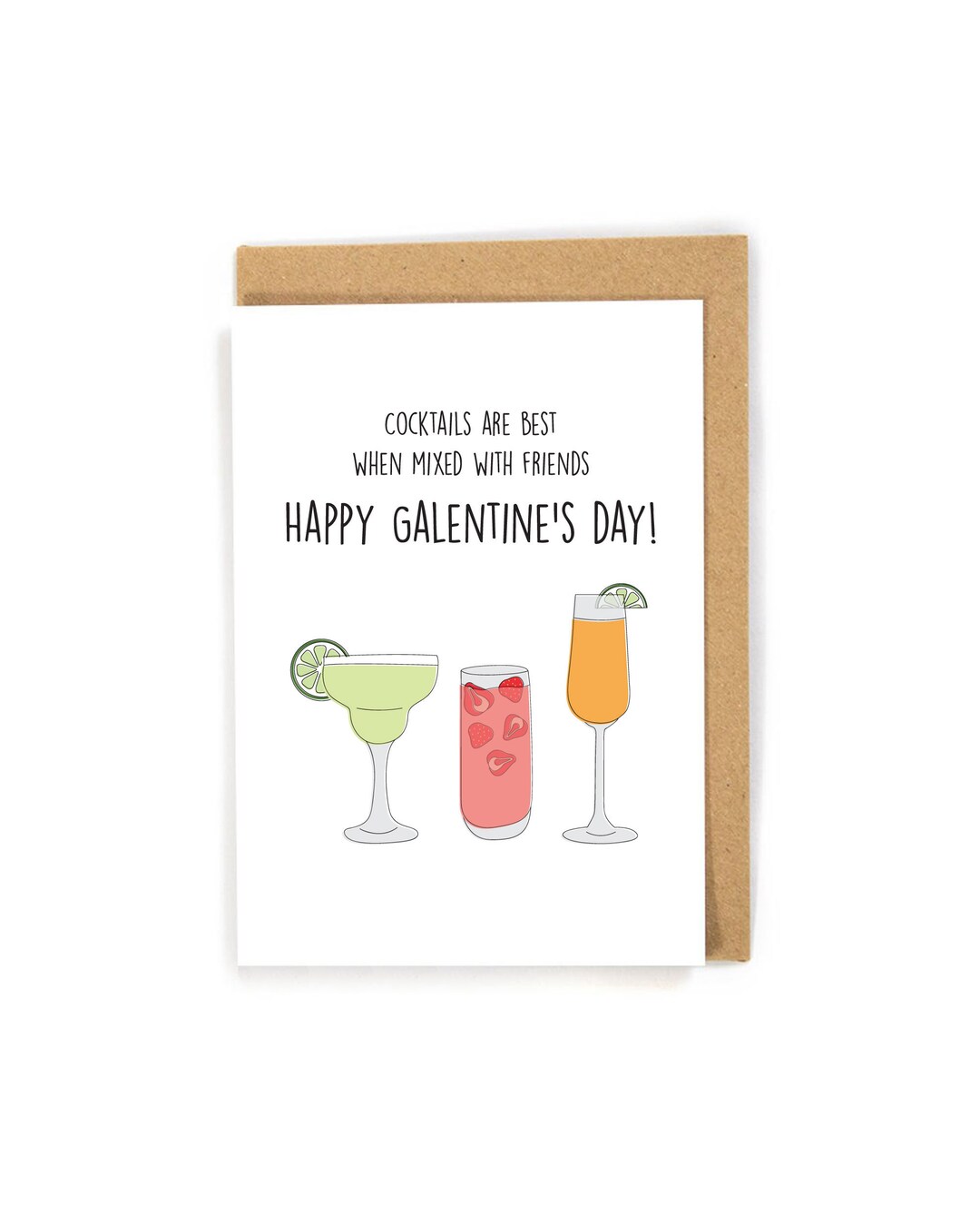 Cocktail Galantines Day Card, Cute Galantines Day Card, Funny ...
