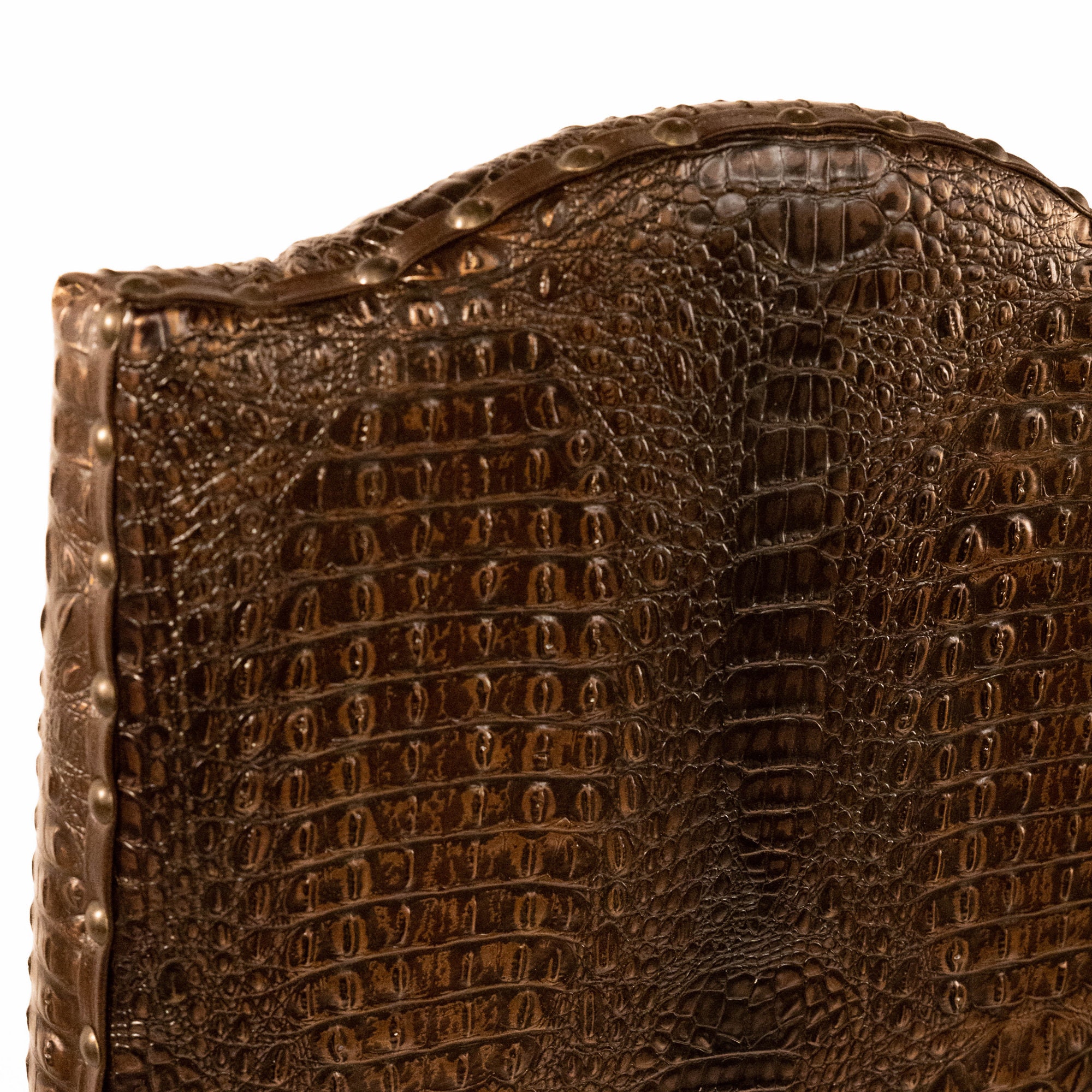 Ranch Embossed Crocodile REAL Leather Dining Chair SOLID WOOD - Etsy