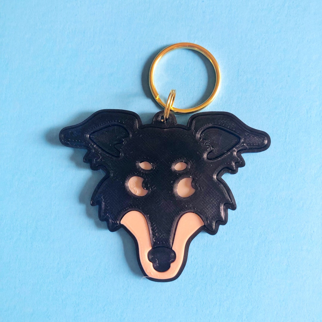 Silken Windhound tucked Ears Keychain Cute Dog Gear Silken Windhound ...