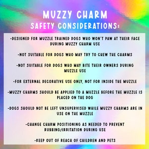 Muzzy Sign Charms | Muzzle Accessory | Muzzle Gear | Reactive Dog Gear ...
