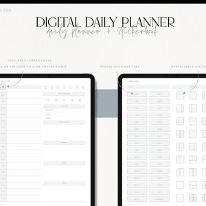 Digital Daily Planner - Undated Planner - Everyday Planner - Digital ...