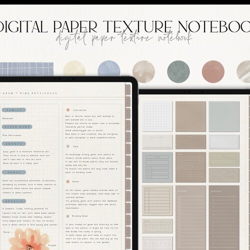 Digital Notebook Tabs Goodnotes Notebook for Ipad - Etsy