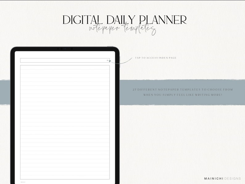 Digital Daily Planner Undated Planner for Ipad & Tablet for | Etsy