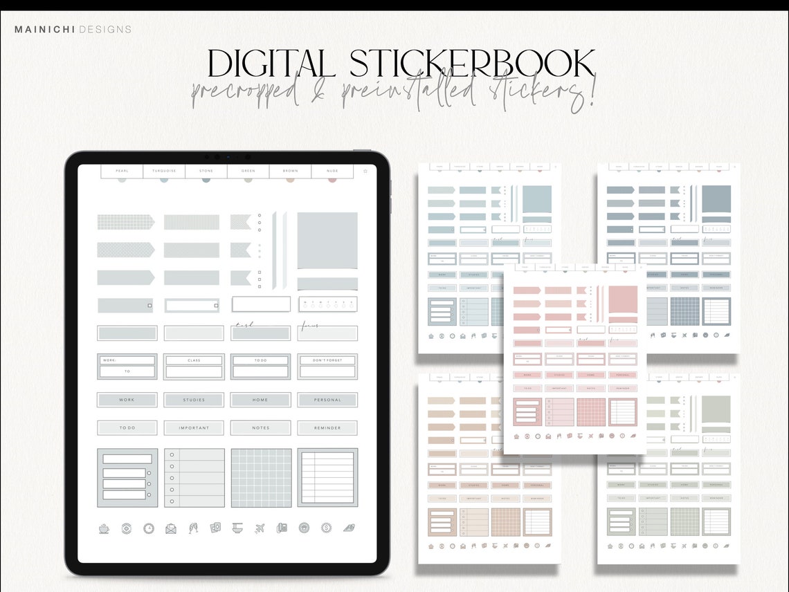 Digital Daily Planner Undated Planner for Ipad & Tablet for | Etsy