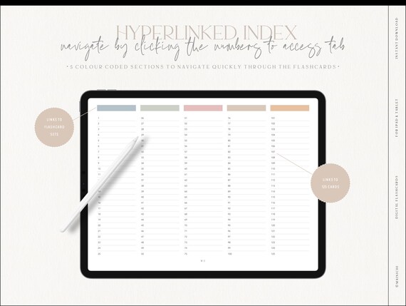 Lined Half Half Grid Digital Flashcards Instant Download Grid iPad ...