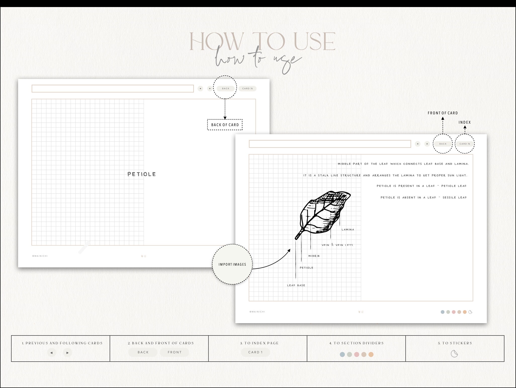 Lined Half Half Grid Digital Flashcards Instant Download Grid iPad ...