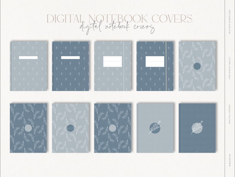 Digital Notebook Covers 40 Floral Paper Textured Digital | Etsy