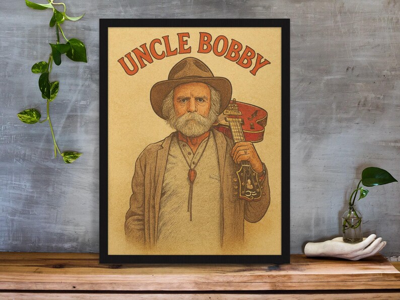 Grateful Dead Bob Weir Uncle Bobby Art Print – Vintage Poster With ...