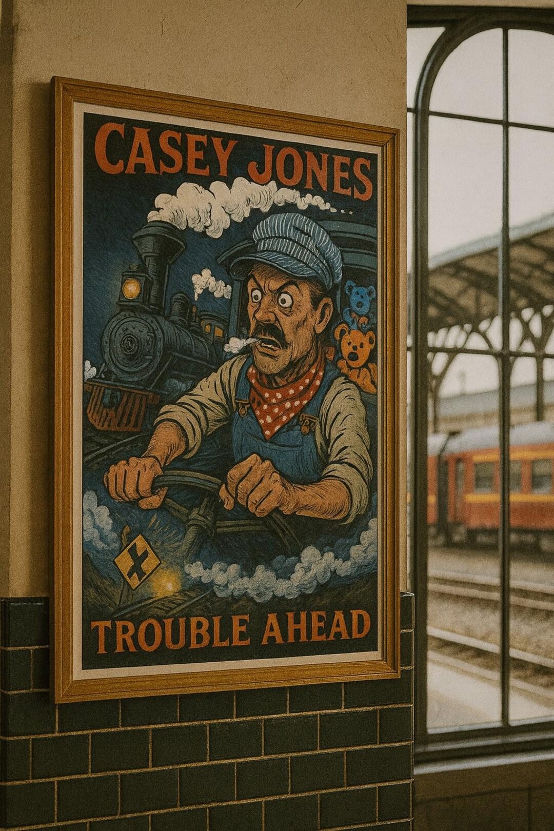 Grateful Dead "casey Jones" Print | Psychedelic Train Art Poster ...