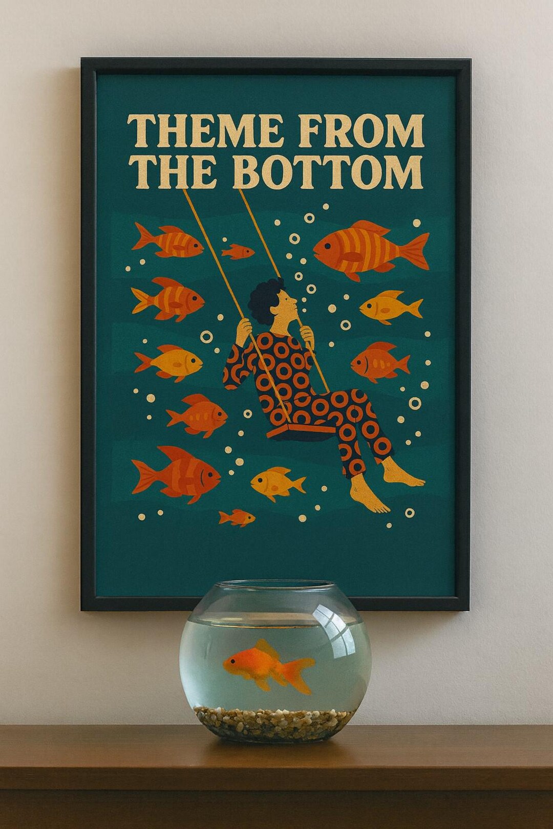 Phish "theme From the Bottom" Art Print | Underwater Swing With Fish ...
