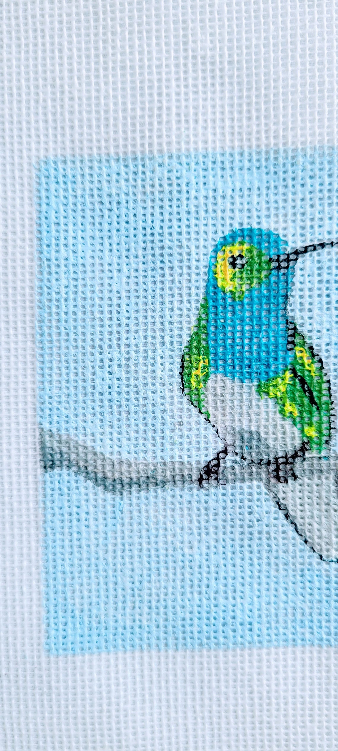 Hand Painted Needlepoint Canvas HUMMINGBIRD Original - Etsy